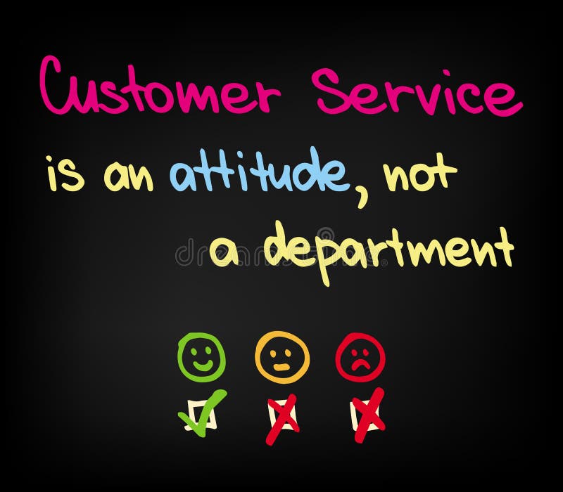 Customer Service Attitude stock vector. Illustration of support - 40365895