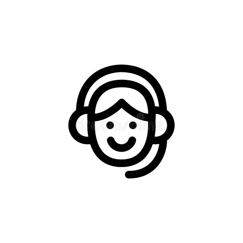 Customer Service Avatar Icon Stock Vector - Illustration of company ...