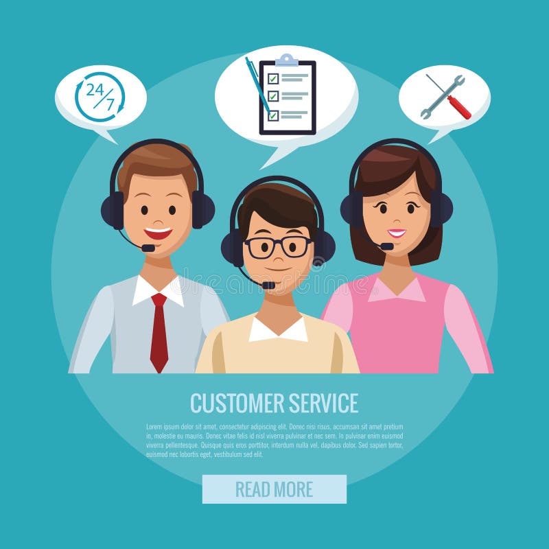 Customer service banner stock vector. Illustration of layout - 115844446