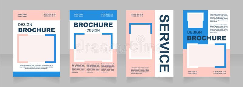 Customer Service Blank Brochure Layout Design. Client Support. Vertical ...