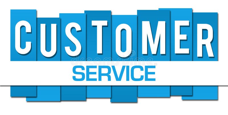 Customer First Green Blue Business Symbols on Top Stock Illustration ...
