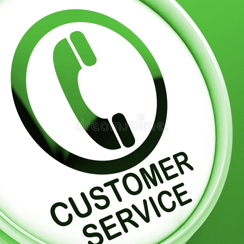 Customer Service Button Means Call for Help Stock Illustration ...