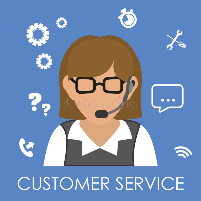 Customer Service and Call Center Stock Vector - Illustration of person ...