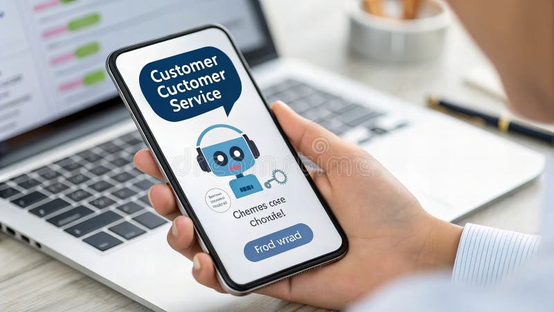 Customer Service Chatbot Interface on Smartphone Enhances User ...