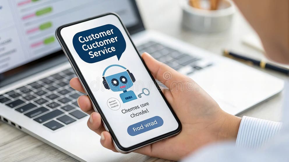Customer Service Chatbot Interface on Smartphone Enhances User ...