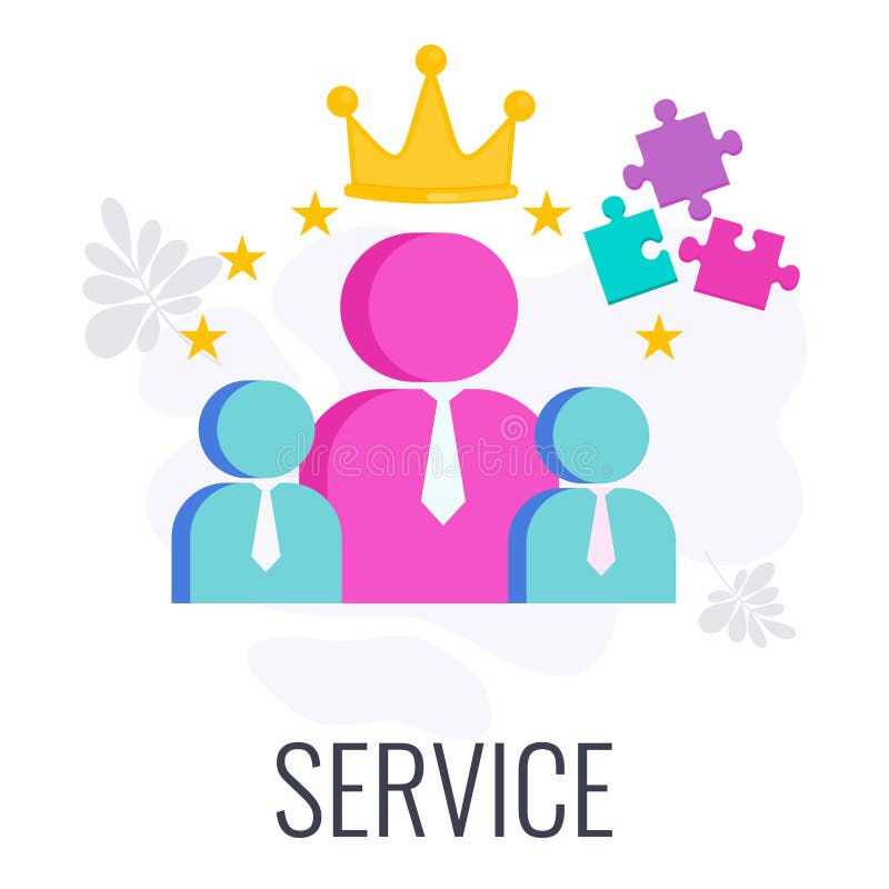 Customer Service Color Icon. Flat Vector Illustration. Stock Vector ...