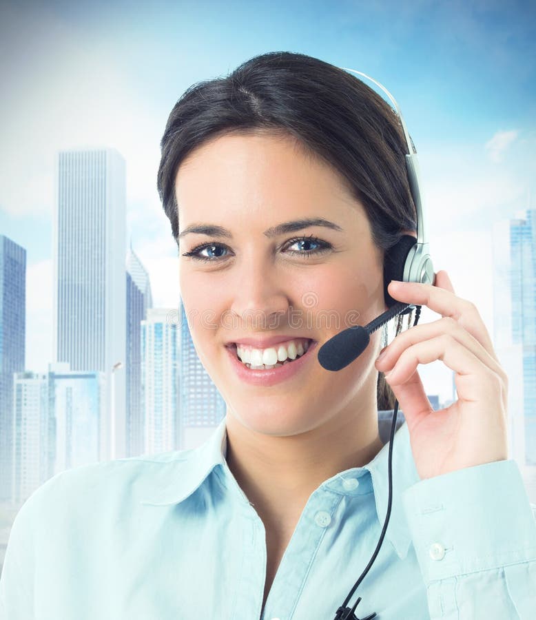 Customer service agent stock photo. Image of secretary - 19034814