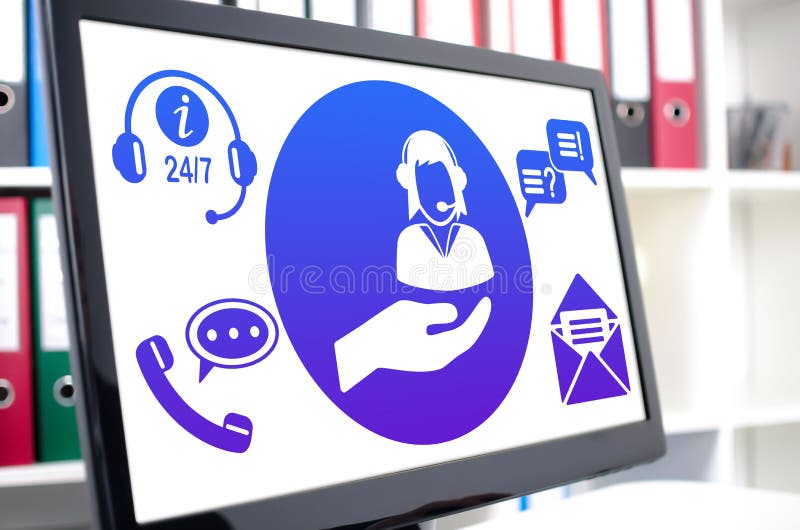 Customer Service Concept on a Computer Screen Stock Image - Image of ...