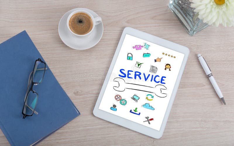 Customer Service Concept on a Digital Tablet Stock Image - Image of ...