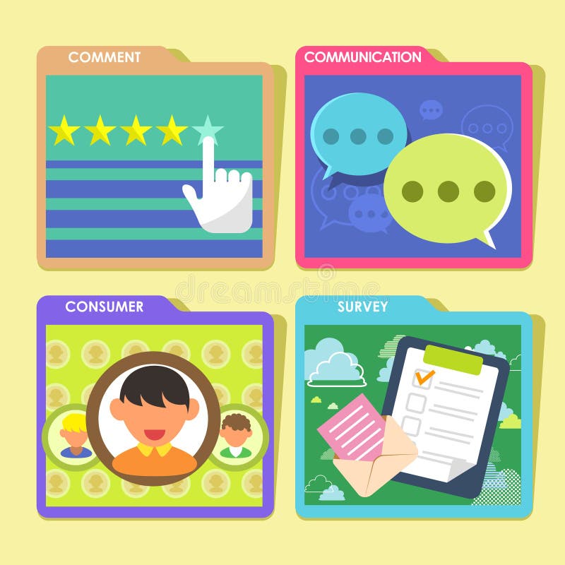 Customer Service Concept in Flat Design Stock Vector - Illustration of ...