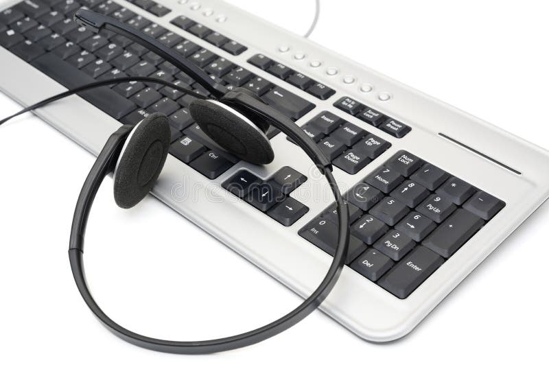 Customer Service Concept with Keyboard and Headset Stock Photo - Image ...