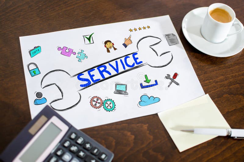 Customer Service Concept on a Paper Stock Photo - Image of help ...