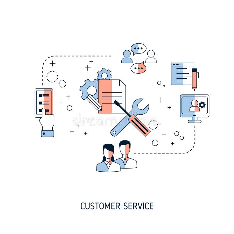 Customer service concept stock vector. Illustration of chat - 180172977