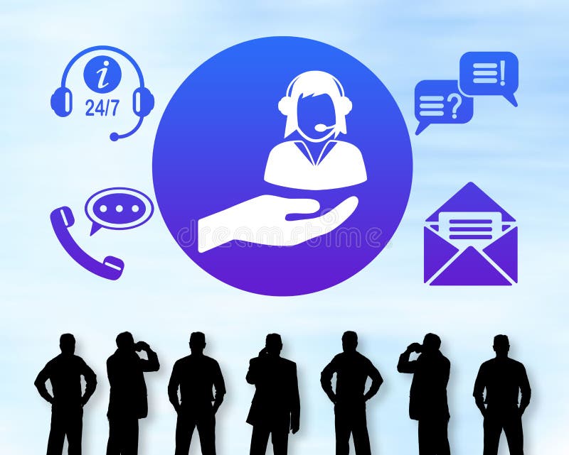 Customer Service Concept on a Wall Stock Photo - Image of contact ...