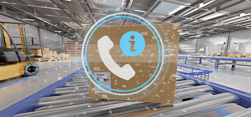 Customer Service Concept on a Warehouse Background 3d Rendering Stock ...