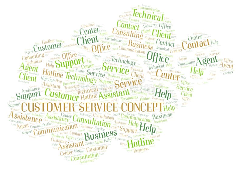 Customer Service Concept Word Cloud Stock Illustration - Illustration ...