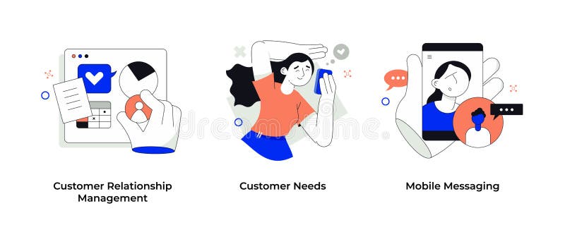 Customer Service Concepts stock vector. Illustration of communication ...