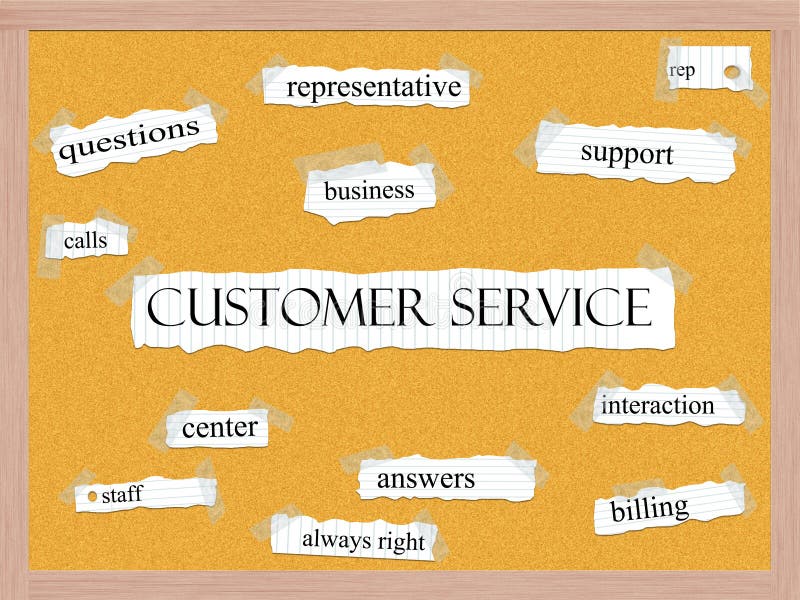 Customer Service Corkboard Word Concept Stock Illustration ...