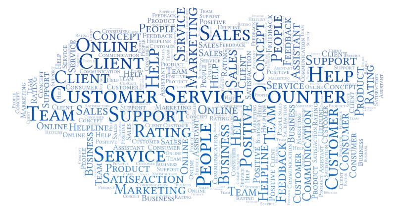 Customer Service Counter Word Cloud. Stock Illustration - Illustration ...