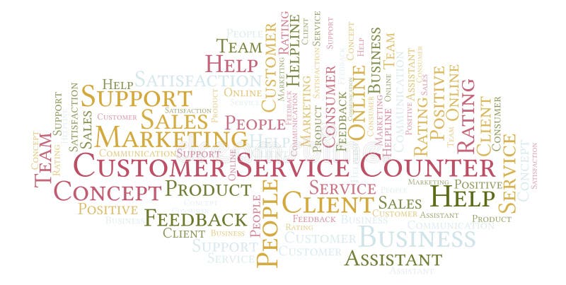 Customer Counter Word Cloud. Stock Illustration - Illustration of ...