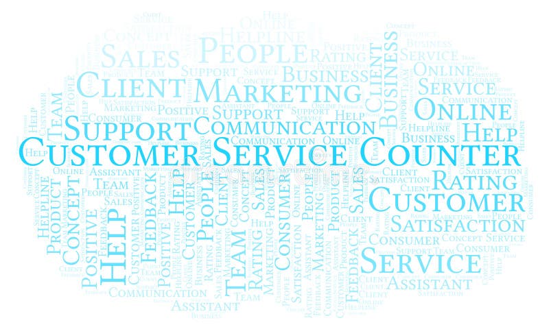 Customer Service Counter Word Cloud. Stock Illustration - Illustration ...