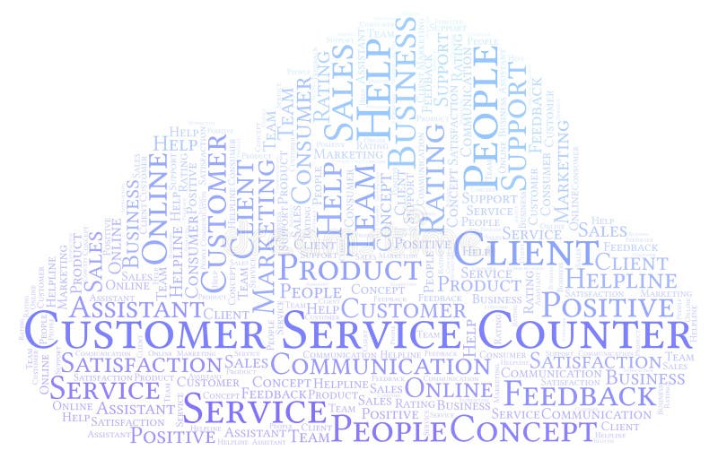 Customer Service Counter Word Cloud. Stock Illustration - Illustration ...