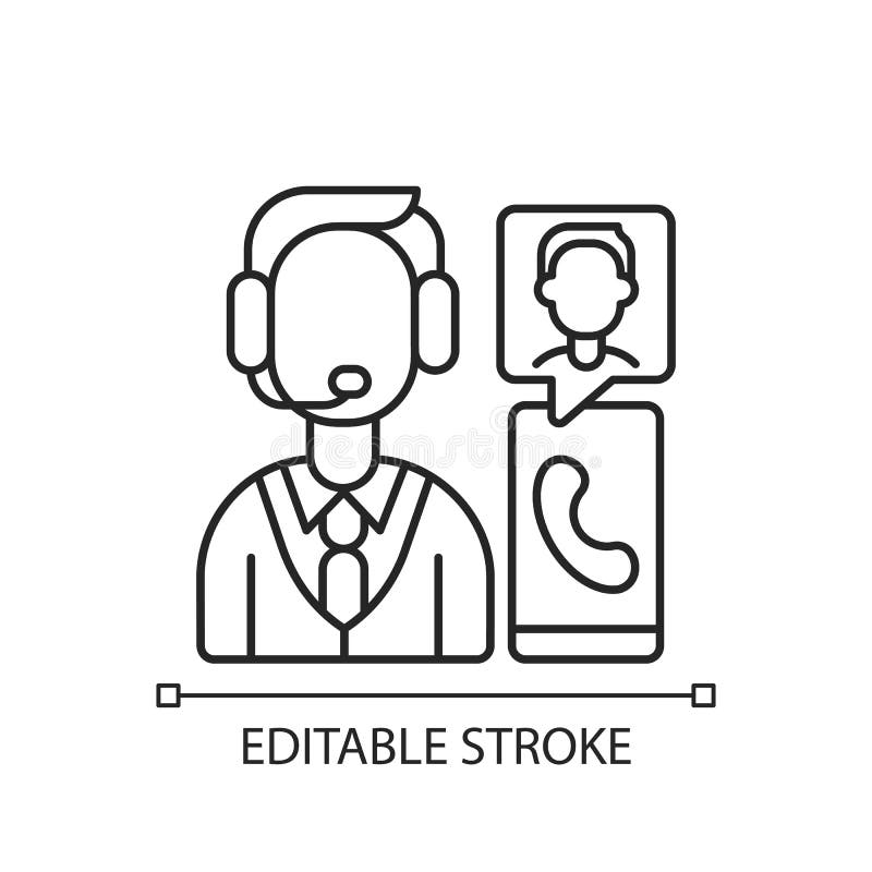 Customer Service Department Linear Icon Stock Illustration ...