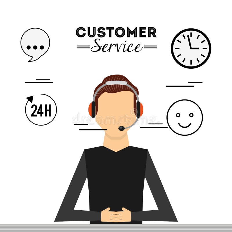 Customer service design stock illustration. Illustration of consultant ...