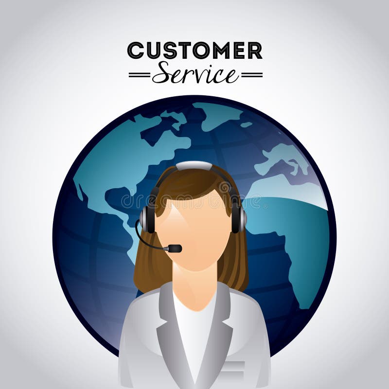 Customer service stock vector. Illustration of phone - 59101174