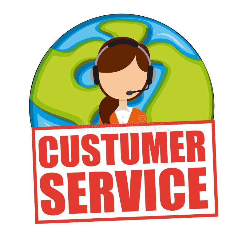 Customer service stock vector. Illustration of icon, earth - 59101527