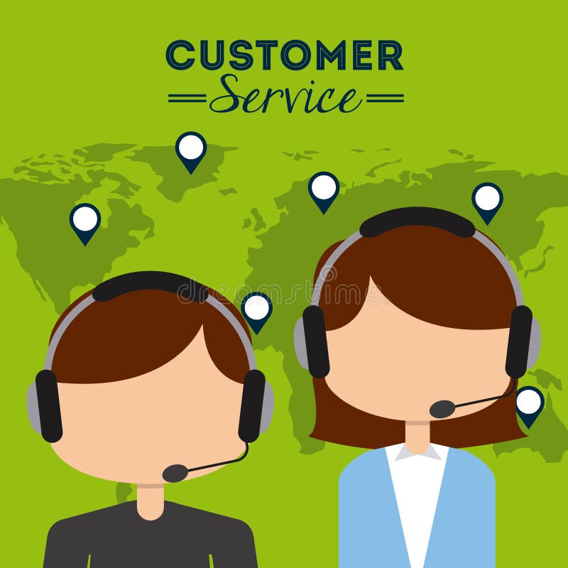 Customer service stock vector. Illustration of online - 60225927