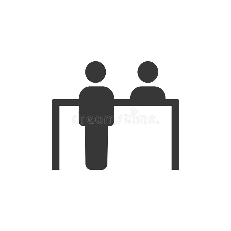 Customer service desk icon stock illustration. Illustration of ...