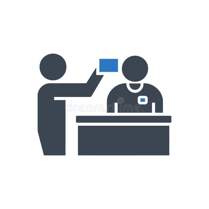 Customer Service Desk Icon stock vector. Illustration of icon - 350117241