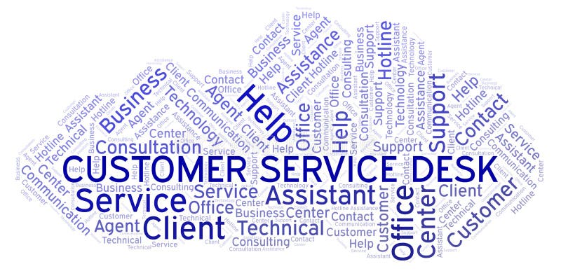 Customer Service Desk Word Cloud. Stock Illustration - Illustration of ...