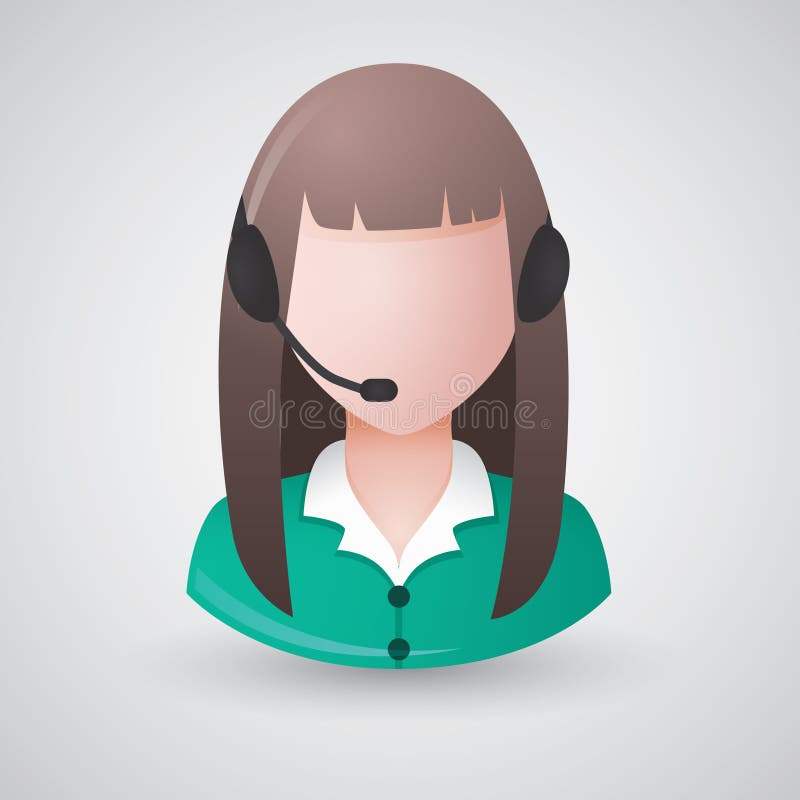 Customer Service Executive. Vector Illustration Decorative Design Stock ...