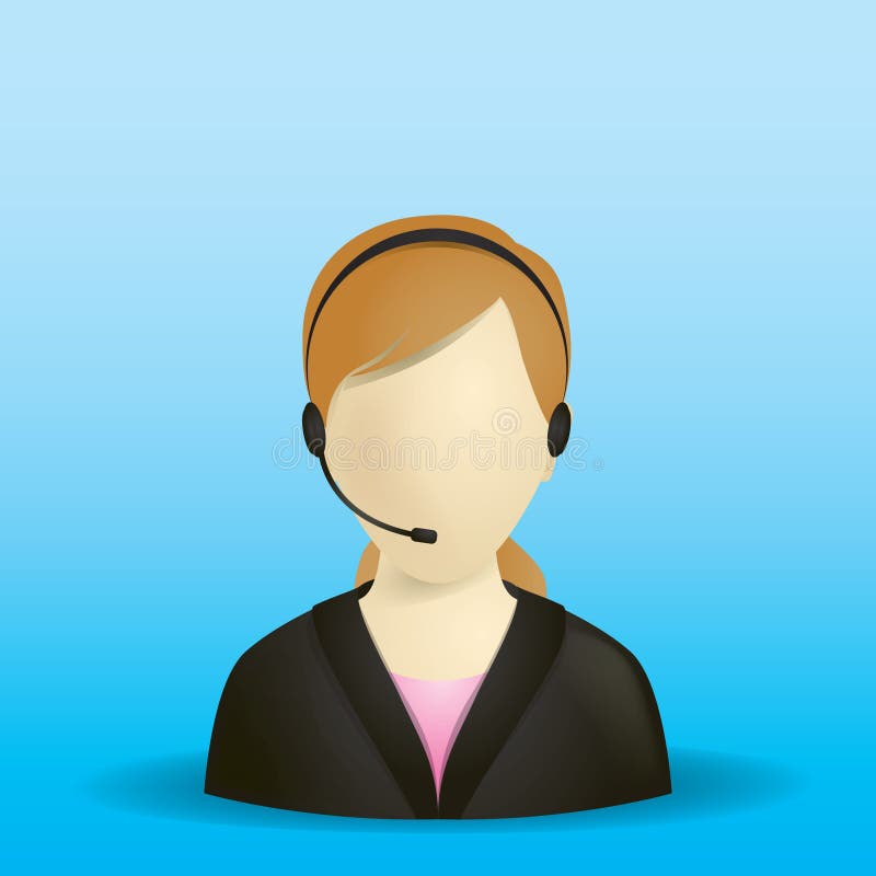 Customer Service Executive. Vector Illustration Decorative Design Stock ...