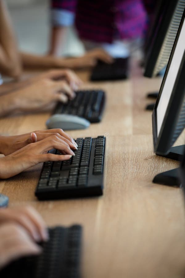 People Typing on Keyboards stock photo. Image of horizontal - 10545476