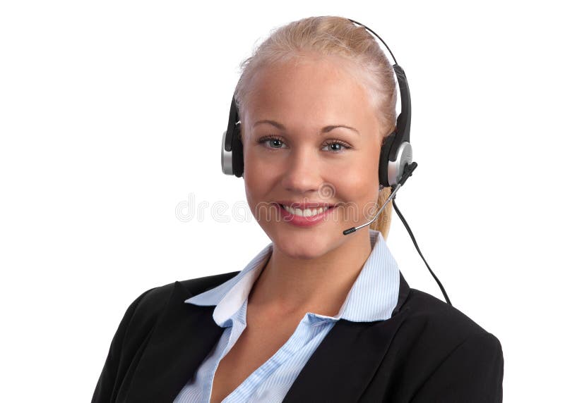 Customer Service with a Great Smile Stock Image - Image of business ...