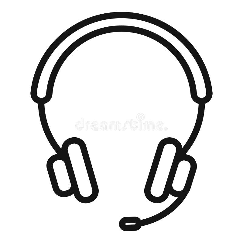 Customer Service Headset Icon Ideal for Support and Call Centers Stock ...