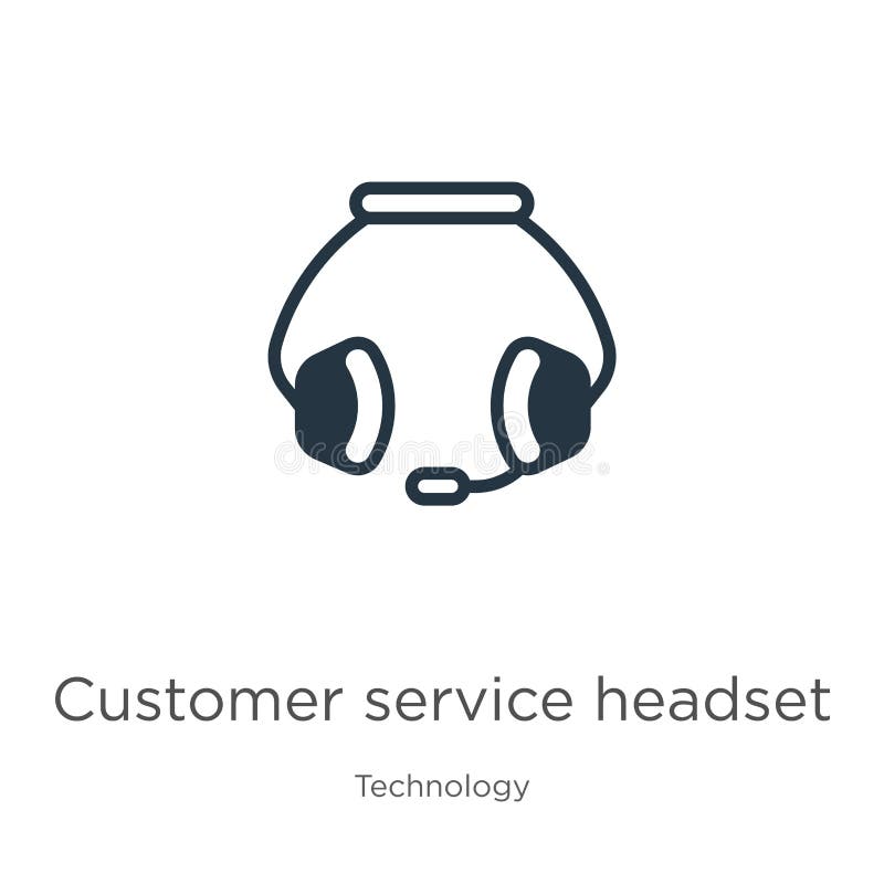Customer Service Headset Icon Vector. Trendy Flat Customer Service ...