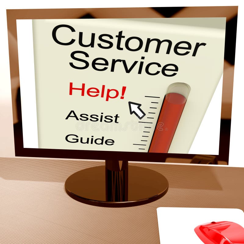 Customer Service Help Meter Shows Assistance and Support Online Stock ...