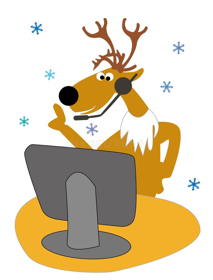 Customer Service for Holidays Stock Vector - Illustration of xmas ...