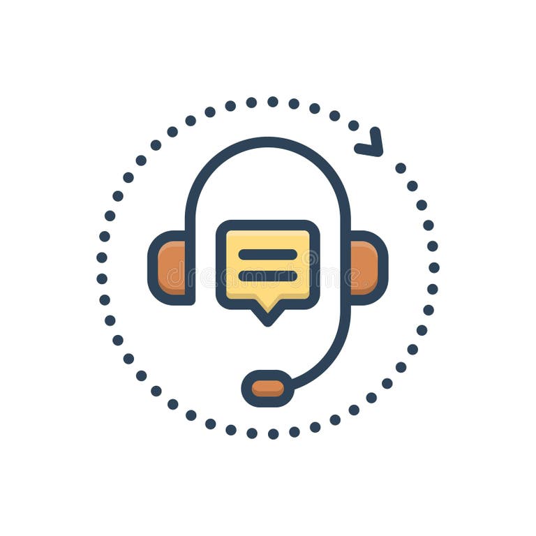 Color Illustration Icon for Customer Service, Customer and Call Center ...