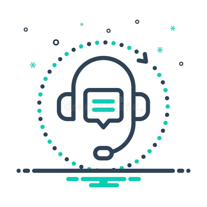 Mix Icon for Customer Service, Customer and Call Center Stock Vector ...