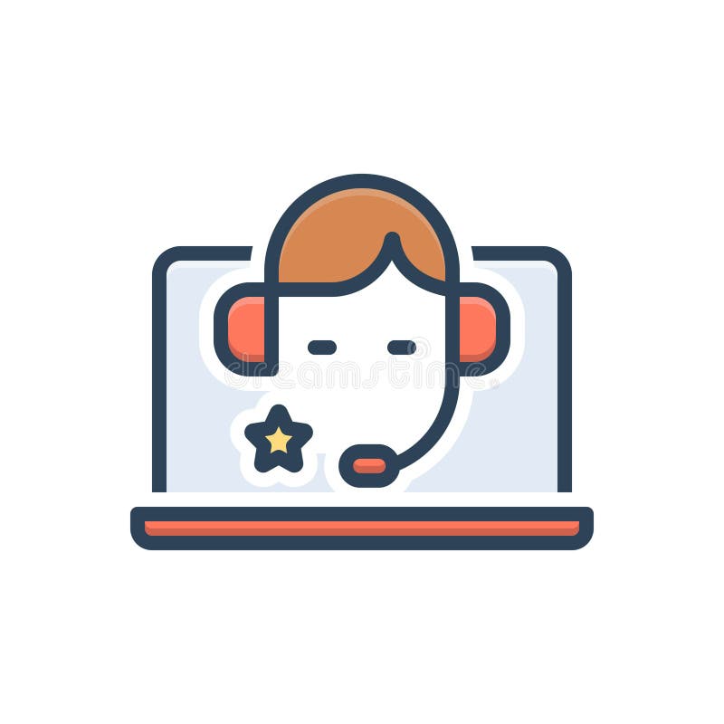 Color Illustration Icon for Customer Service, Customer and Call Center ...