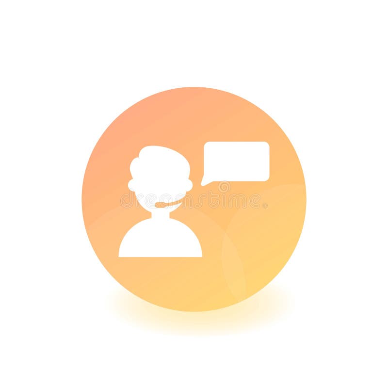 Customer Service Icon Button Gradient Design Template Vector Stock ...