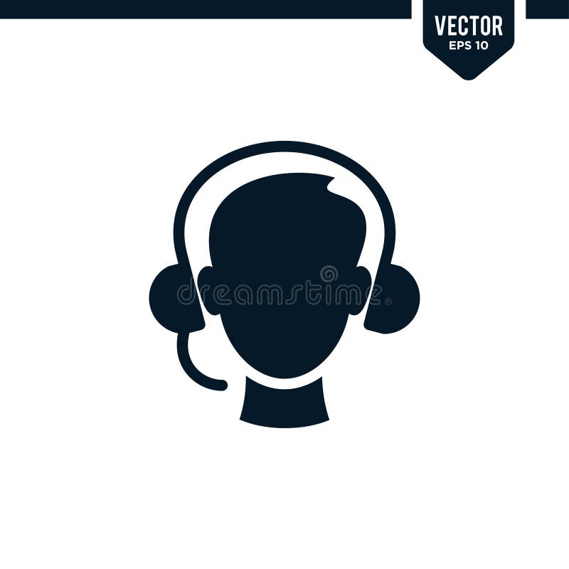 Customer Service Icon Collection, Glyph Style Stock Vector ...