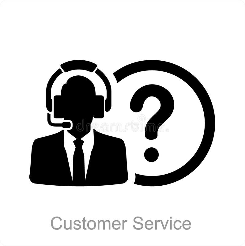 Customer Service and Service Icon Concept Stock Illustration ...