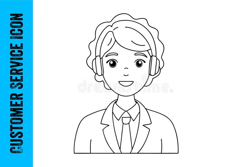 Customer Service Icon with Editable Vector Collections Stock Vector ...