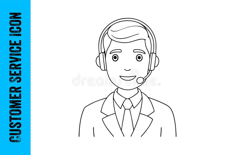 Customer Service Icon with Editable Vector Collections Stock Vector ...